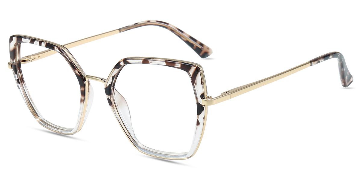 Lunettes de vue Femmes TM12836 | Motifs,Clair,Or Tr ,Métal Grande ...
