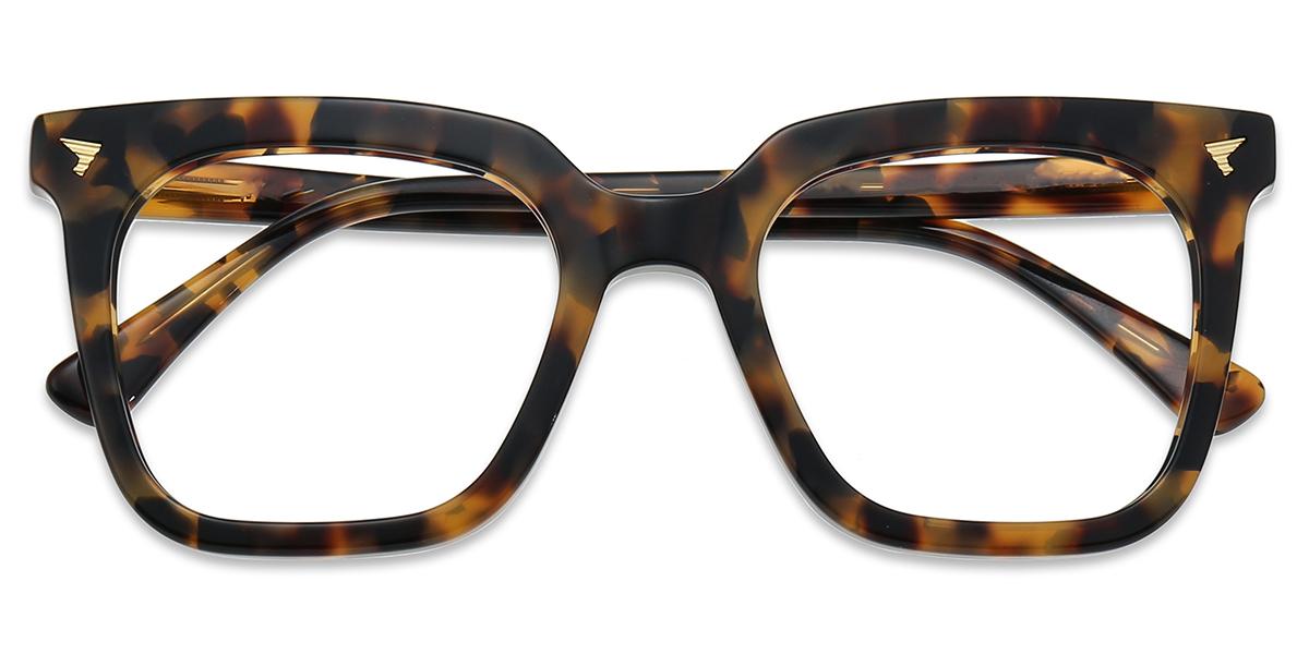 Unisex Glasses Medium Grace001 | Tortoise Acetate Square Frame | Firmoo UK