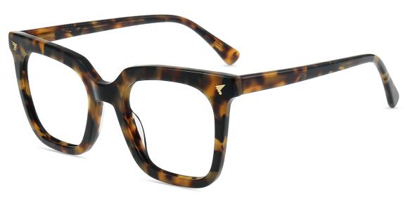 Unisex Glasses Medium Grace001 | Tortoise Acetate Square Frame | Firmoo UK