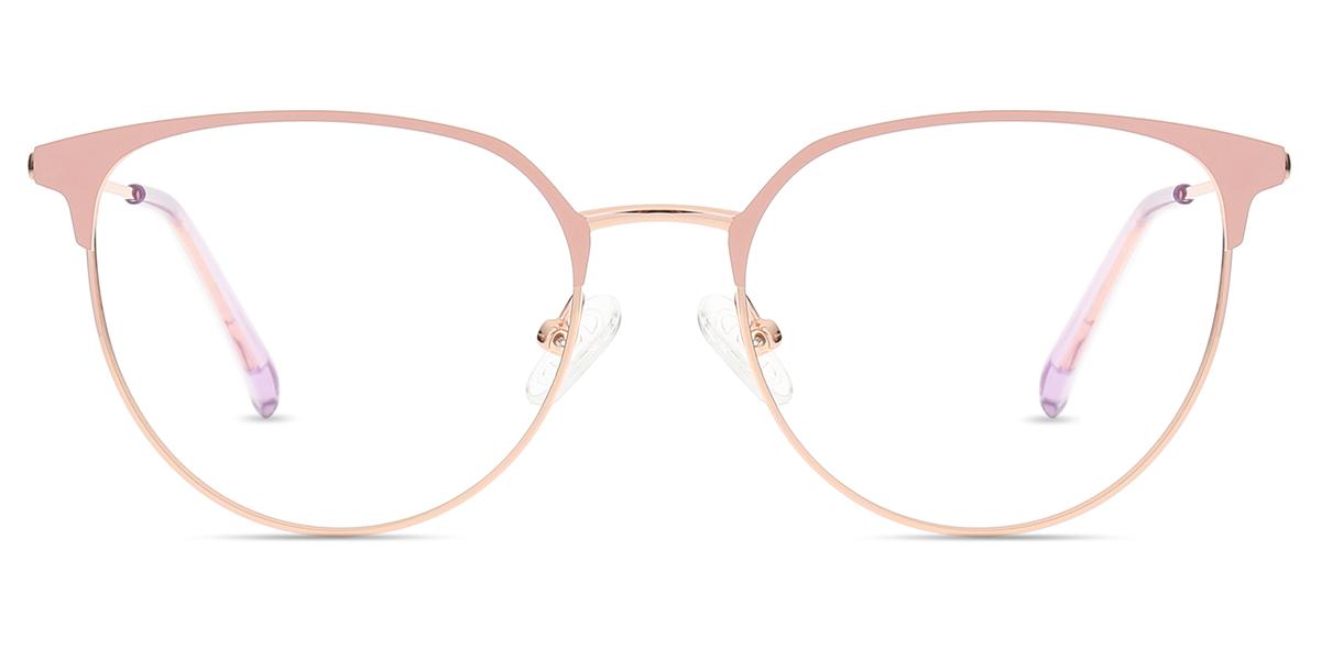 Gafas Graduadas Mujer M09196 | Gafas Browline Rosadas,Oro Rosa Con ...