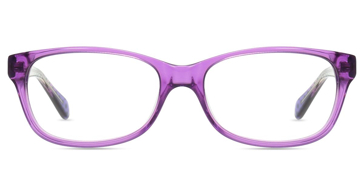 Damen Brillen AC56108 | Klar,Lila Acetat Klein Rechteckig Fassung ...