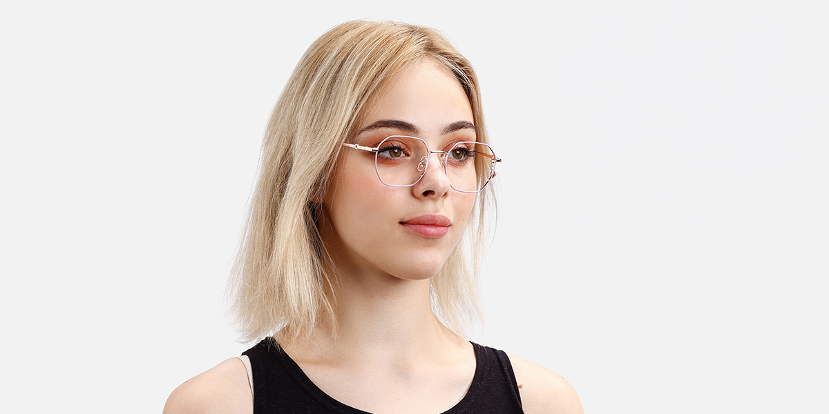 Women's full frame Metal eyeglasses | Firmoo.cl