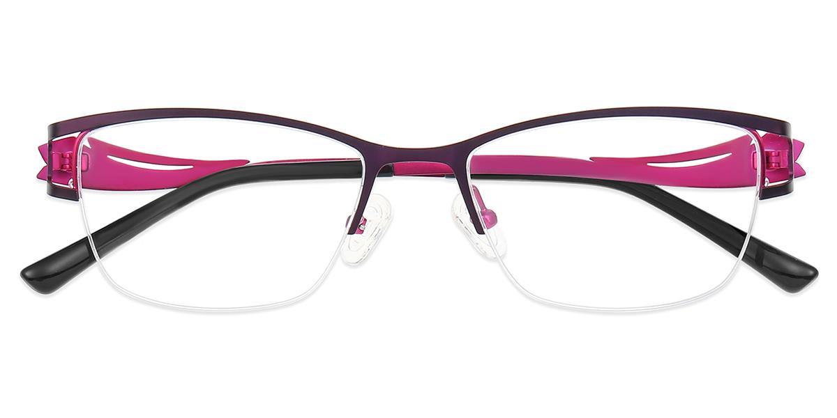 Women's semi-rimless Metal eyeglasses | Firmoo.com