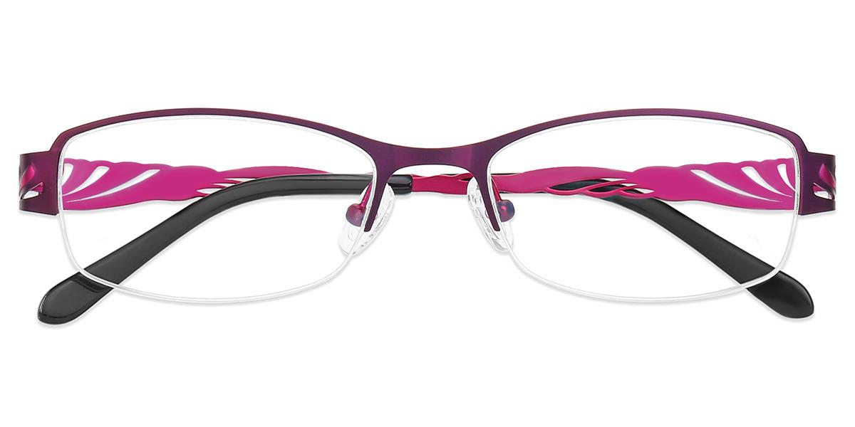 Women's semi-rimless Metal eyeglasses | Firmoo.com