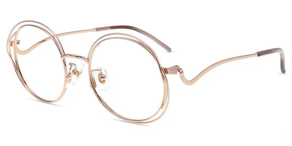 Women Glasses Small M47651 | Rose Gold Metal Round Frame | Firmoo UK