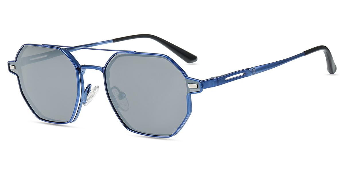 Lentes oftálmicos Unisex CG8801 | con Armazón Grande de Metal Polígono ...
