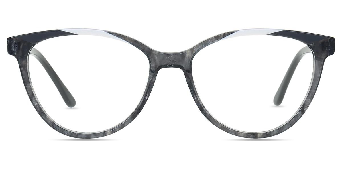 Women Glasses Medium AC36541 | Pattern White Acetate Horn-rimmed Frame ...