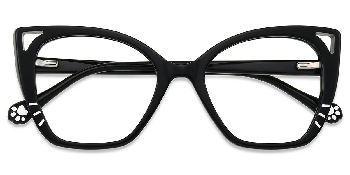 Women Glasses Medium Grace3601 Black Acetate Cat Eye Frame Firmoo Uk