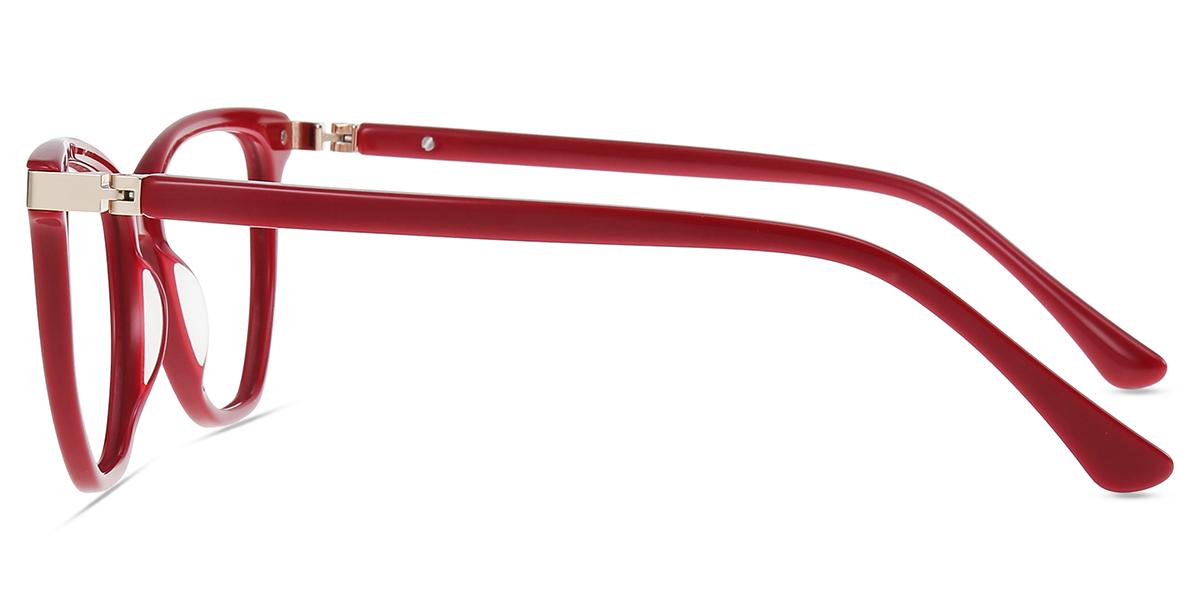 Women Glasses Large AC09381 | Burgundy Acetate Horn-rimmed Frame ...