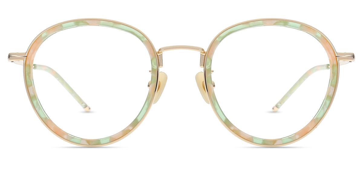 Lunettes de vue Femmes MP77476 | Motifs,Or Métal ,Acétate Grande Rond ...