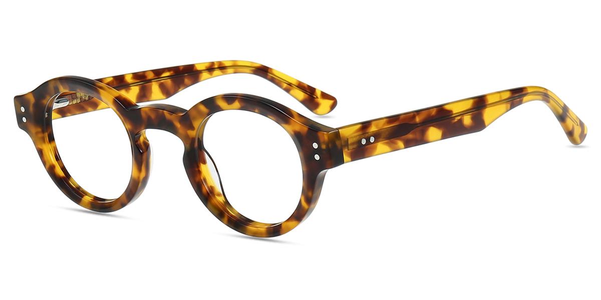 Lunettes de vue Unisexe AC84449 | Écaille de tortue Acétate Moyen Rond ...