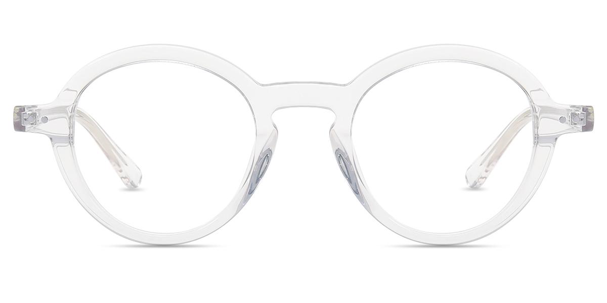 Lunettes de vue Unisexe AC63060 | Clair Acétate Grande Rond lunettes ...