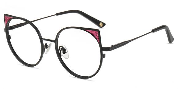 Women Glasses Medium Sandy021 | Black Metal Cat Eye Frame | Firmoo UK
