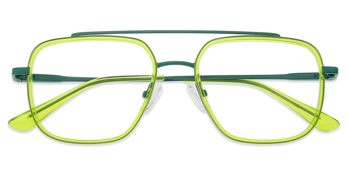 Unisex Full Frame Metal And Tr Eyeglasses