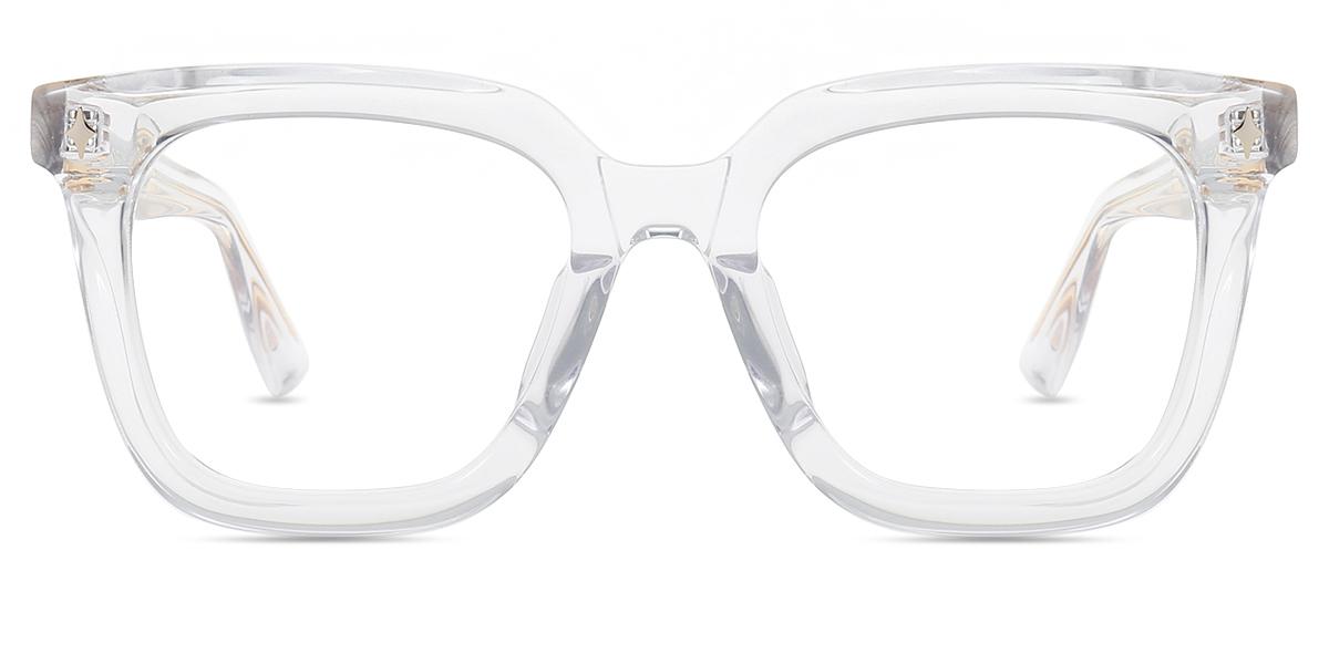 Unisex Glasses Medium Fiona 20212 | Clear Acetate Square Frame | Firmoo UK