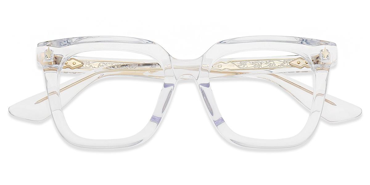 Unisex Glasses Medium Fiona 20212 | Clear Acetate Square Frame | Firmoo UK