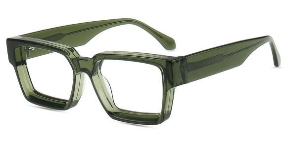 Lunettes de vue Unisexe AC79346 | Bleu Acétate Grande Carré lunettes ...