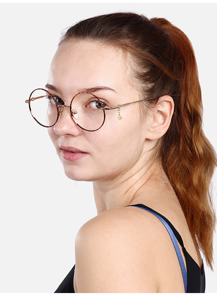 Women Glasses Medium April006 Gold Metal Round Frame Firmoo Uk